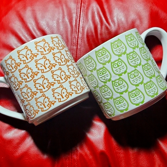 Grayson Hall | Dining | Grayden Hall Lg Embossed Ceramic Mug Set2 Fox ...